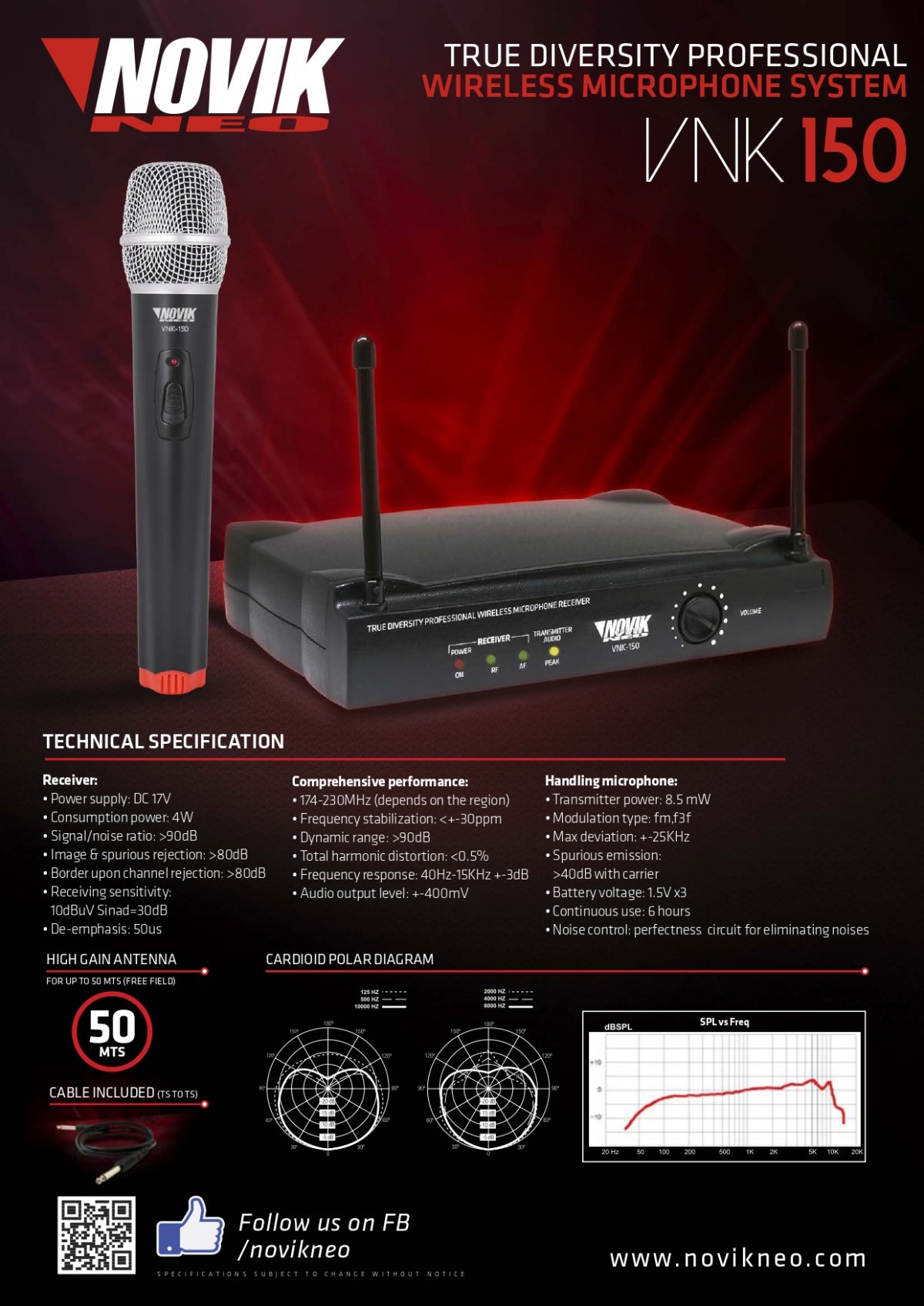 MICROFONO INALAMBRICO NOVIK VNK 150 – VOLMART